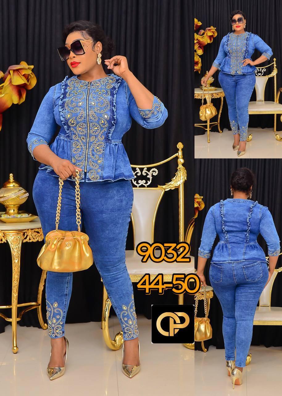 Blue beautiful jean set – Godshandfashion